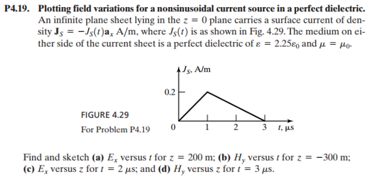 Solved P4.19. Plotting field variations for a nonsinusoidal | Chegg.com