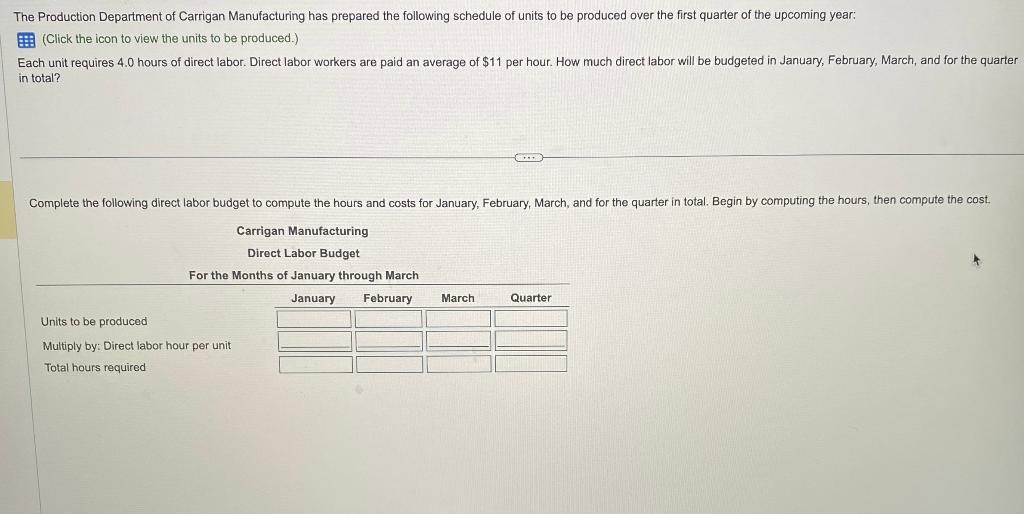 Solved Units to be produced: January - 550 February- | Chegg.com