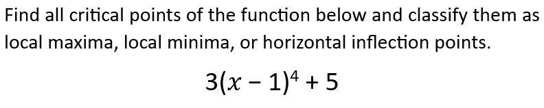 Solved Find all critical points of the function below and | Chegg.com