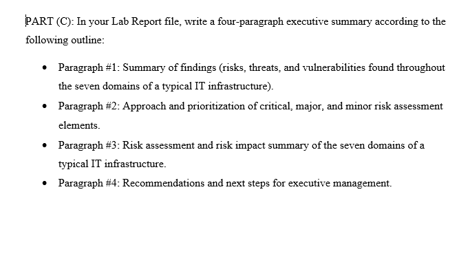 Solved PLEASE ONLY DO PART C AND PLEASE ACTUALLY READ THE | Chegg.com