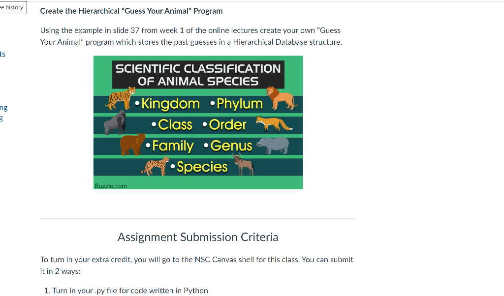 Solved Create the Hierarchical "Guess Your Animal" Program | Chegg.com