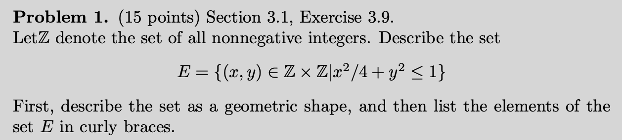 Solved Problem 1. (15 points) Section 3.1, Exercise 3.9. | Chegg.com