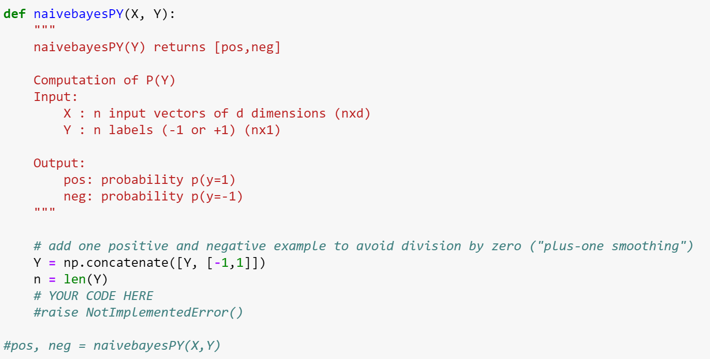 Solved Estimate the class probability 𝑃(𝑦)P(y) in | Chegg.com