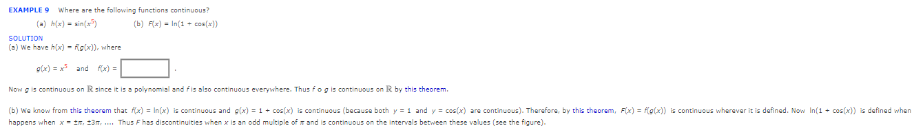 Solved EXAMPLE 9 ﻿Where are the following functions | Chegg.com