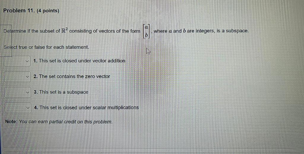 Solved Determine If The Subset Of R2 Consisting Of Vectors