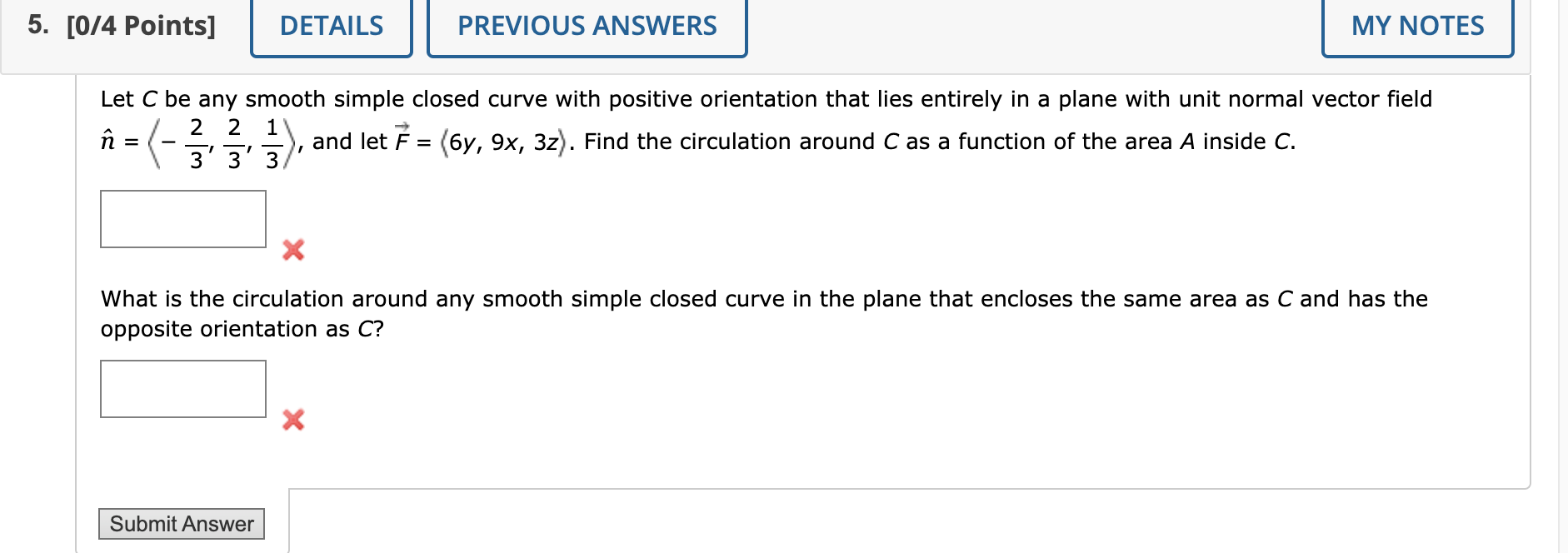 Solved 5. [0/4 Points] DETAILS PREVIOUS ANSWERS MY NOTES Let | Chegg.com