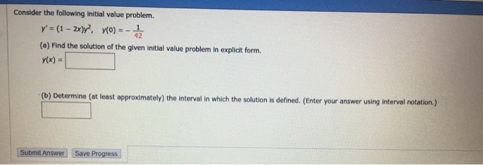 Solved Consider the following initial value problem. y' = | Chegg.com