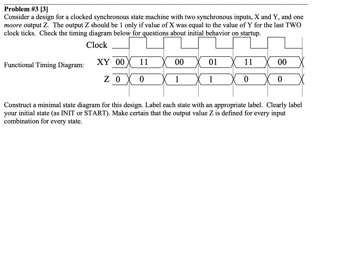 Solved Problem #3 [3] Consider a design for a clocked | Chegg.com