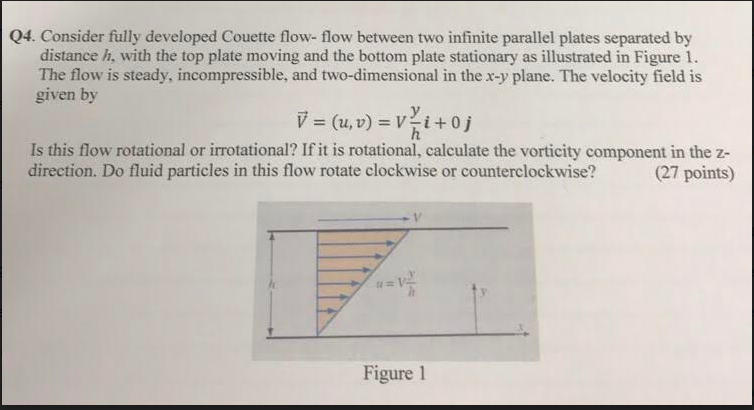 Solved 04. Consider fully developed Couette flow- flow | Chegg.com