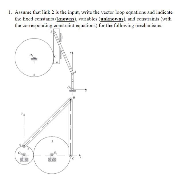 Solved e vector loop equations and indicate (unknowns), and | Chegg.com