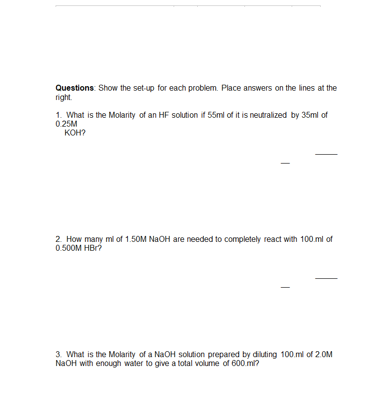 Solved Experiment Titration of an Acid and a Base | Chegg.com
