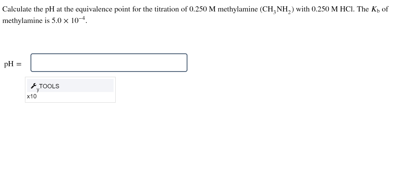 Solved Calculate the pH at the equivalence point for the | Chegg.com
