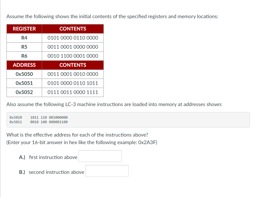 Solved Table of LC-3 Instructions: | Chegg.com