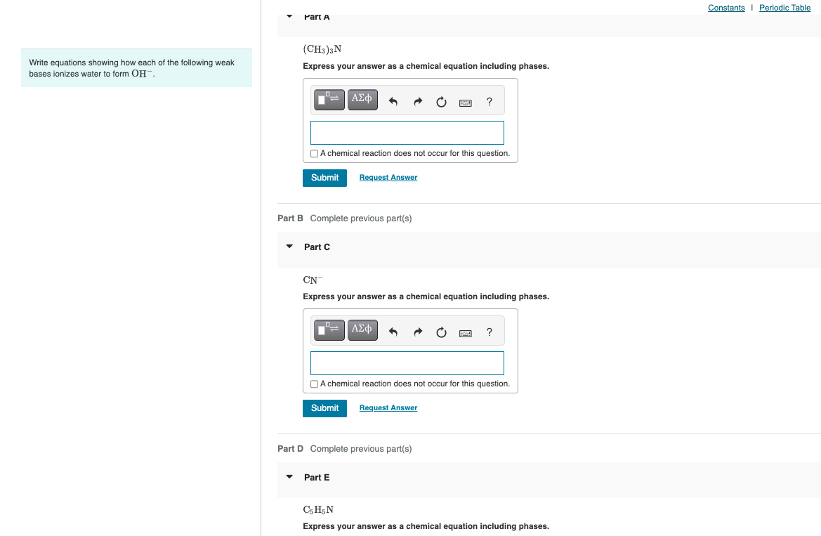 Solved Write equations showing how each of the following | Chegg.com
