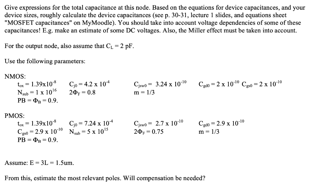 Solved 1. Design an integrated two-stage operational | Chegg.com