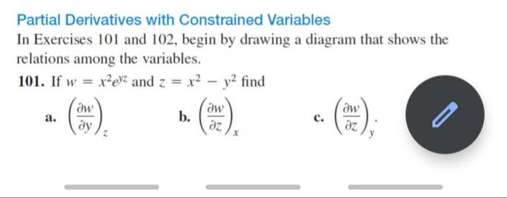 Solved Partial Derivatives with Constrained variables In | Chegg.com