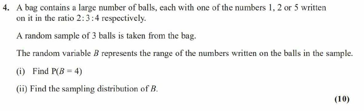 Solved 4. A bag contains a large number of balls, each with | Chegg.com