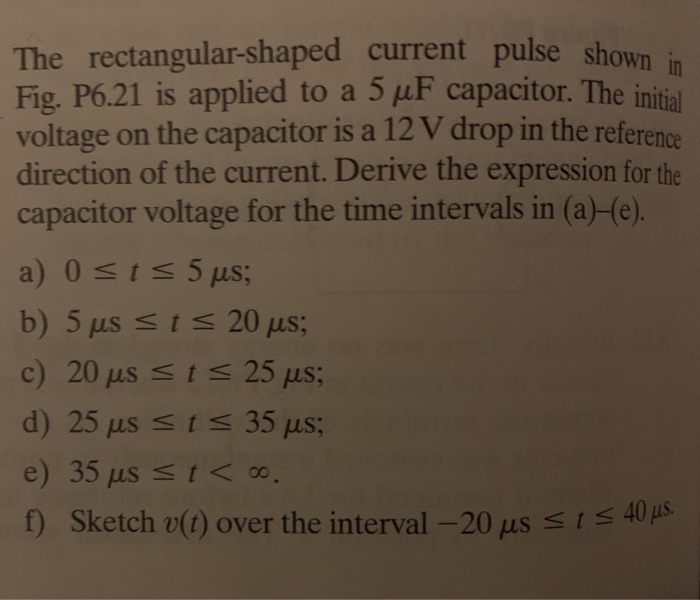 Solved The rectangular-shaped current pulse shown i Fig. | Chegg.com