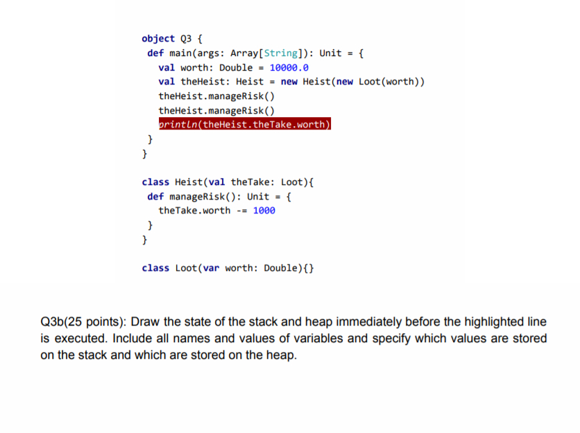 Solved object Q3 def main(args: Array[String]): Unit - val | Chegg.com