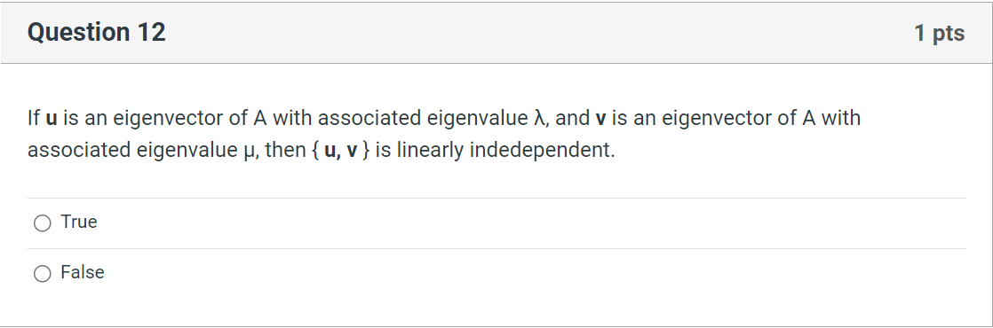 Solved If u is an eigenvector of A with associated | Chegg.com