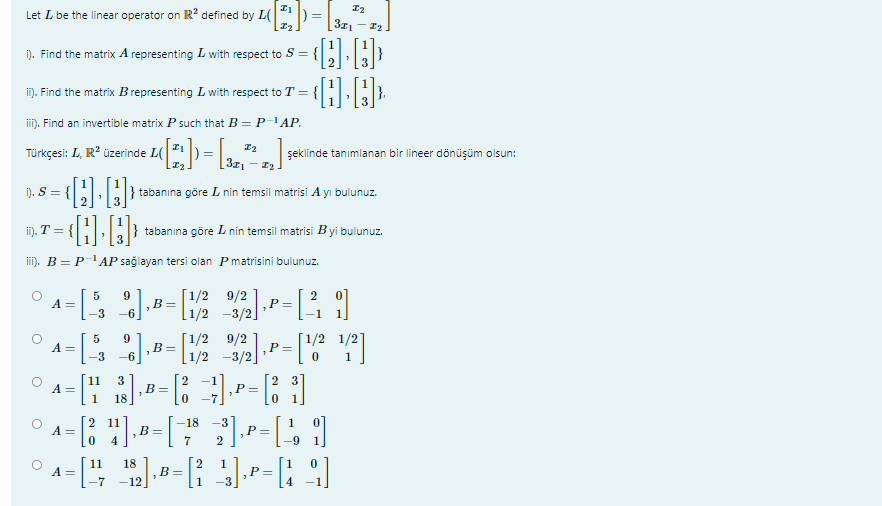 Solved Let L be the linear operator on R2 defined by | Chegg.com