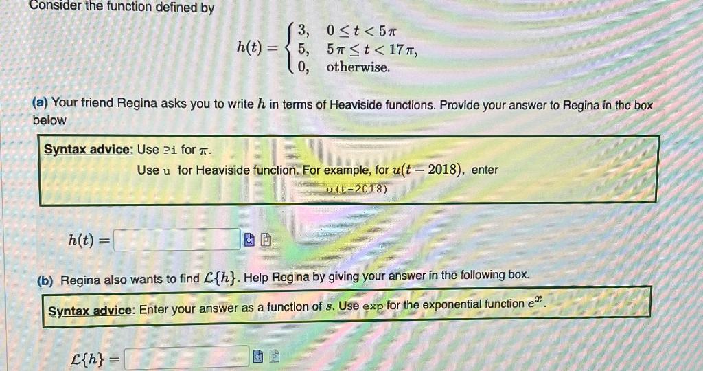 Solved Consider the function defined by | Chegg.com