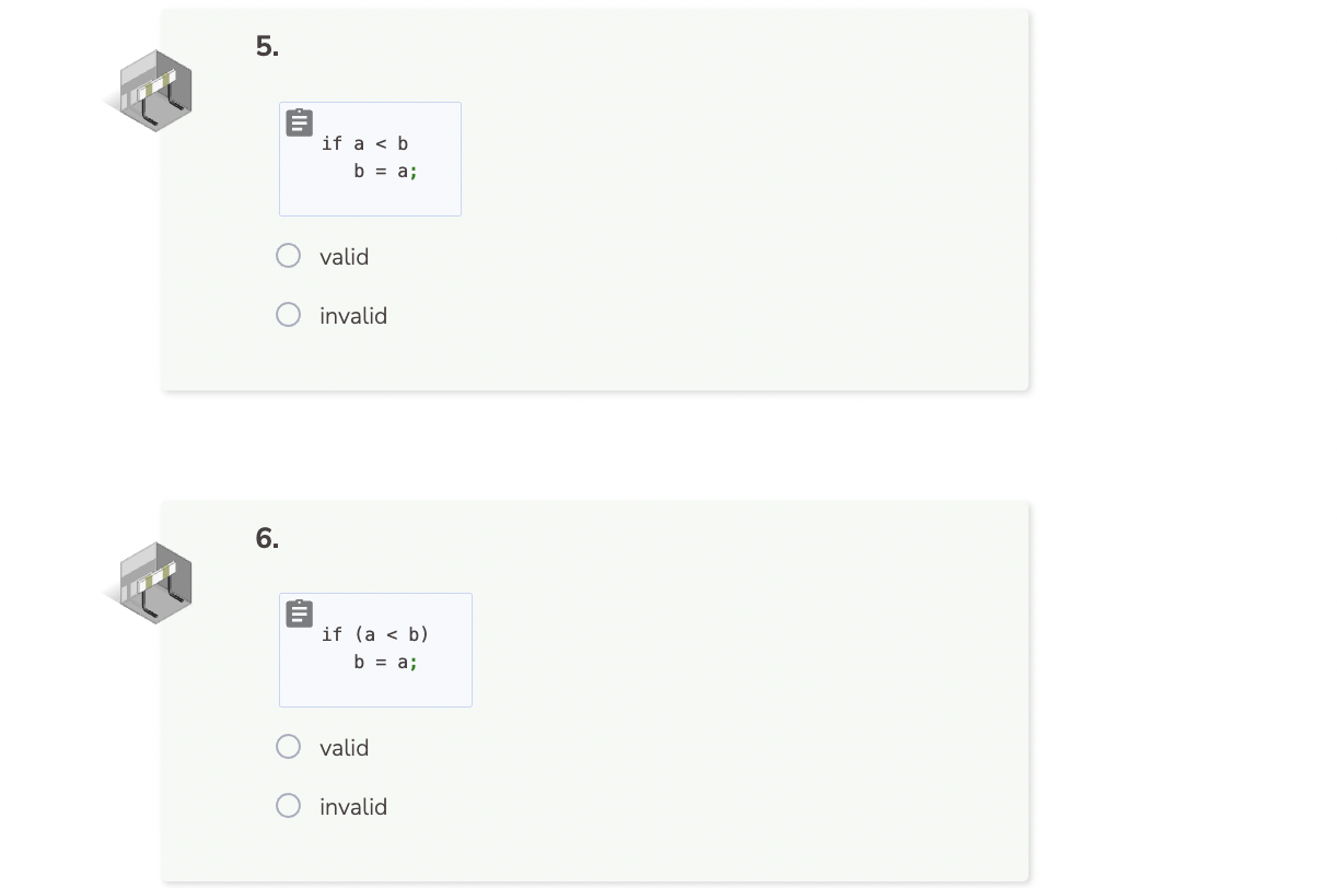 Solved For each of the code segments in questions 3−6 | Chegg.com