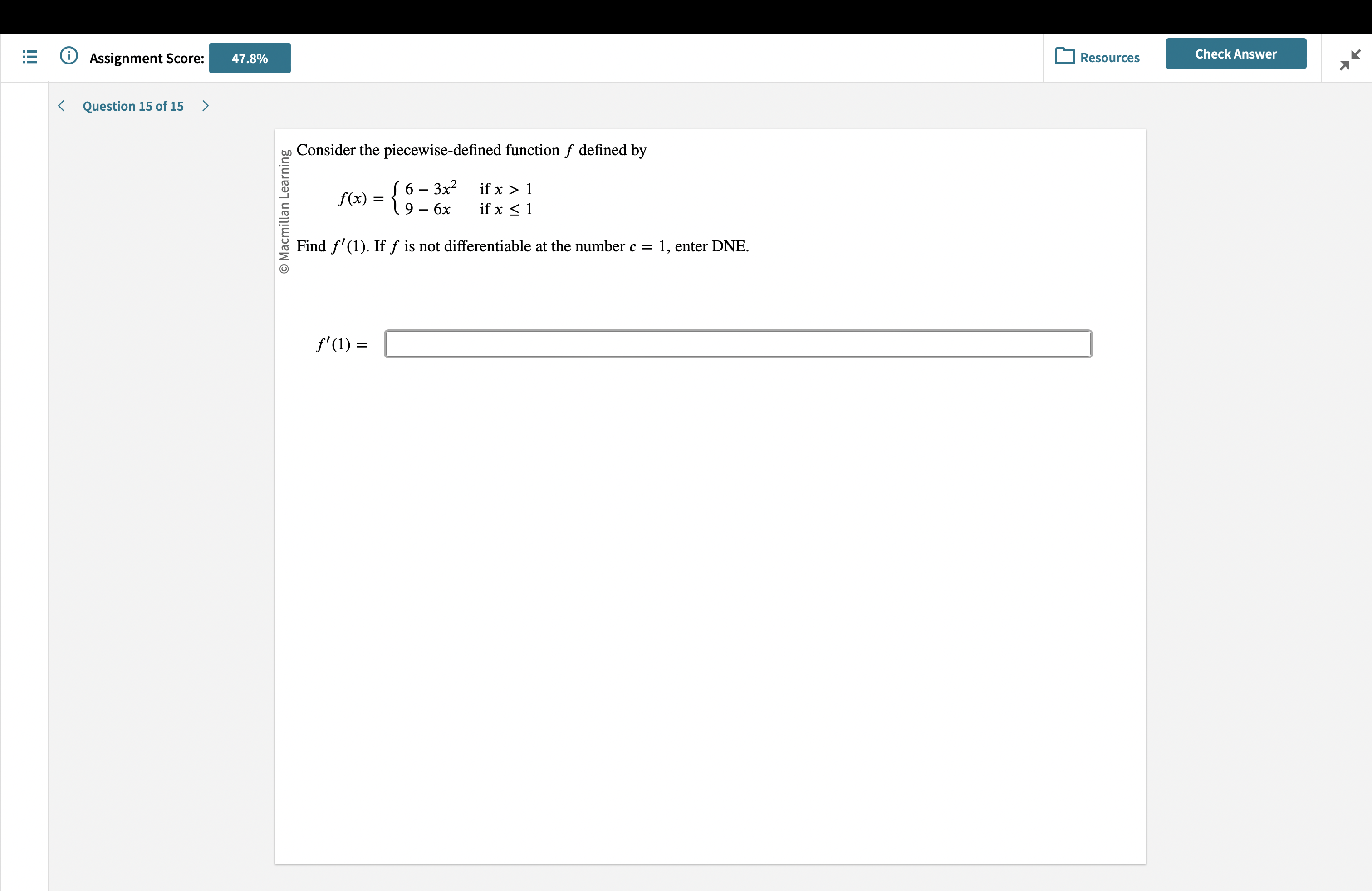 Solved Consider the piecewise‑defined function 𝑓 defined by | Chegg.com