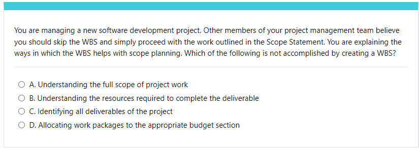 Solved You are managing a new software development project. | Chegg.com