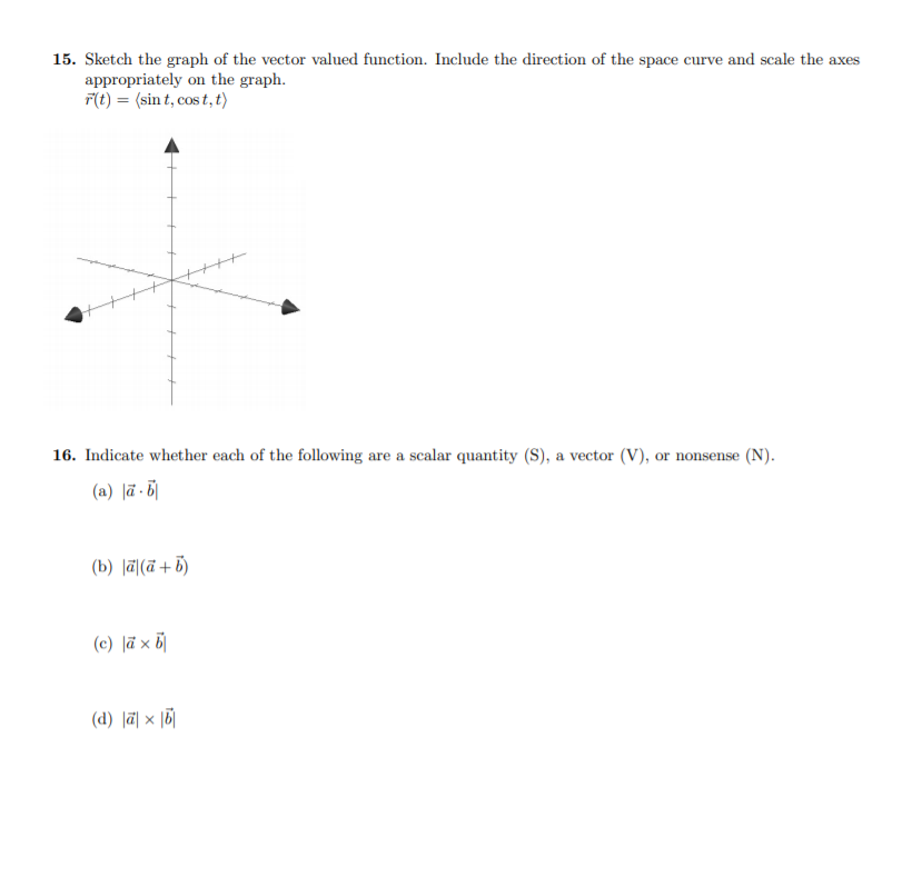 Solved 15. Sketch the graph of the vector valued function. | Chegg.com