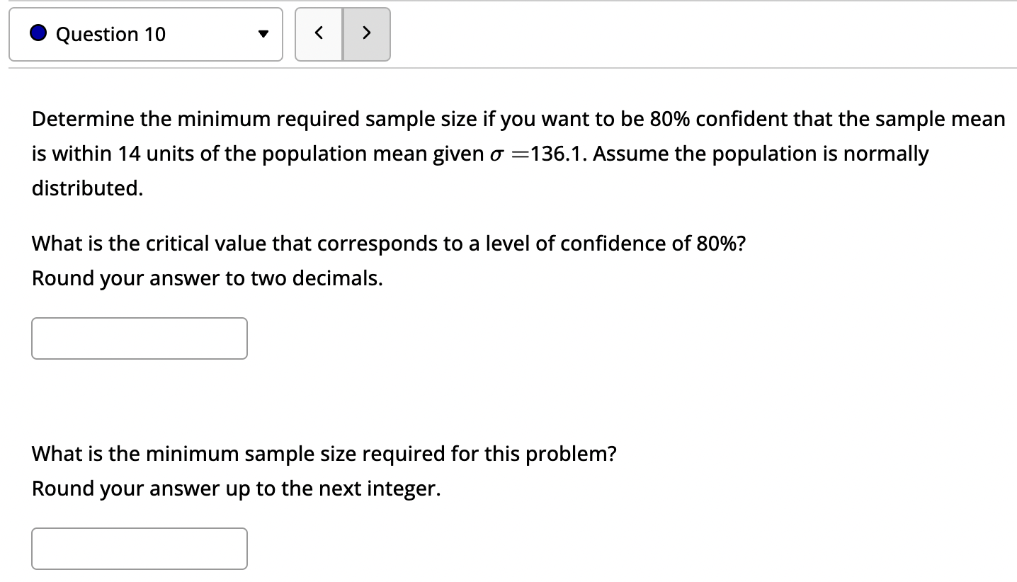 Solved Determine the minimum required sample size if you | Chegg.com