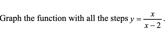 Solved X Graph the function with all the steps y = X-2 | Chegg.com