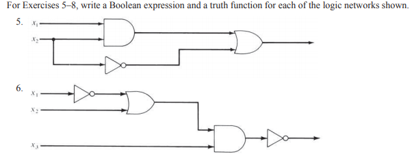 Solved For Exercises 5–8, write a Boolean expression and a | Chegg.com