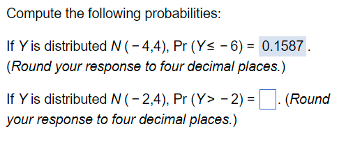 Solved Compute the following probabilities: If Y is | Chegg.com