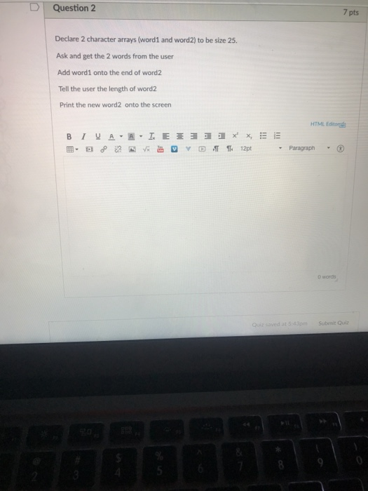 Solved uestion1 3 pt Given this code: strncat(word1, word2, | Chegg.com