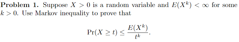 Solved Problem 1. Suppose X>0 is a random variable and | Chegg.com