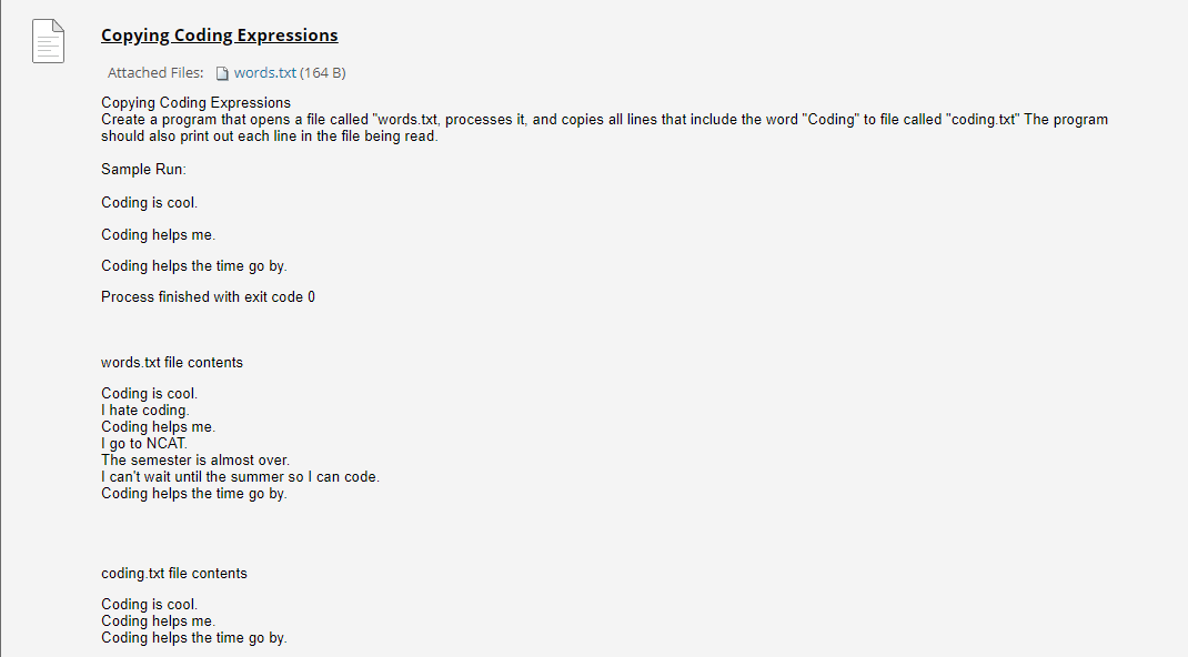 Solved Attached Files: 9 words.txt (164 B) Copying Coding | Chegg.com