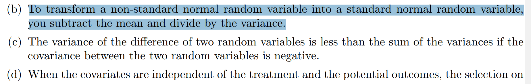 To transform a non-standard normal random variable | Chegg.com