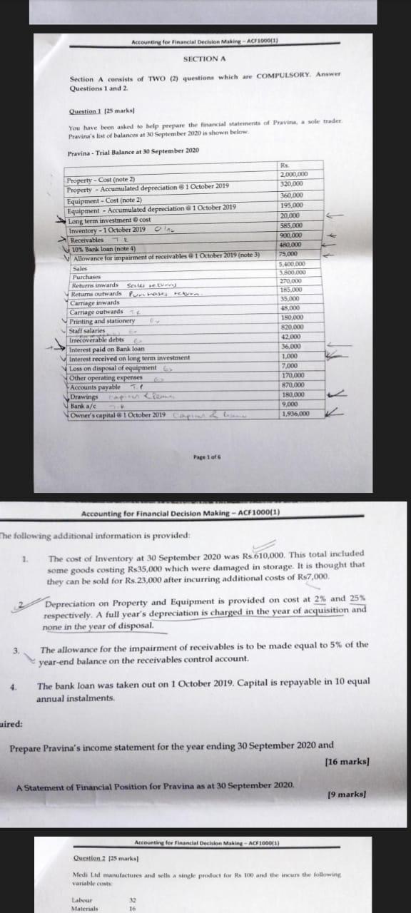Solved Section A consists of TWO (2) questione which are | Chegg.com