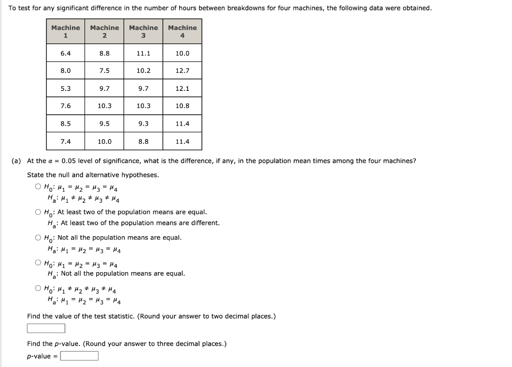 Solved To test for any significant difference in the number | Chegg.com