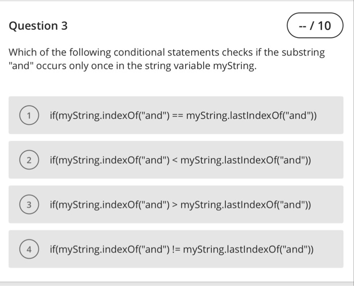 Solved Question 3 Which of the following conditional | Chegg.com