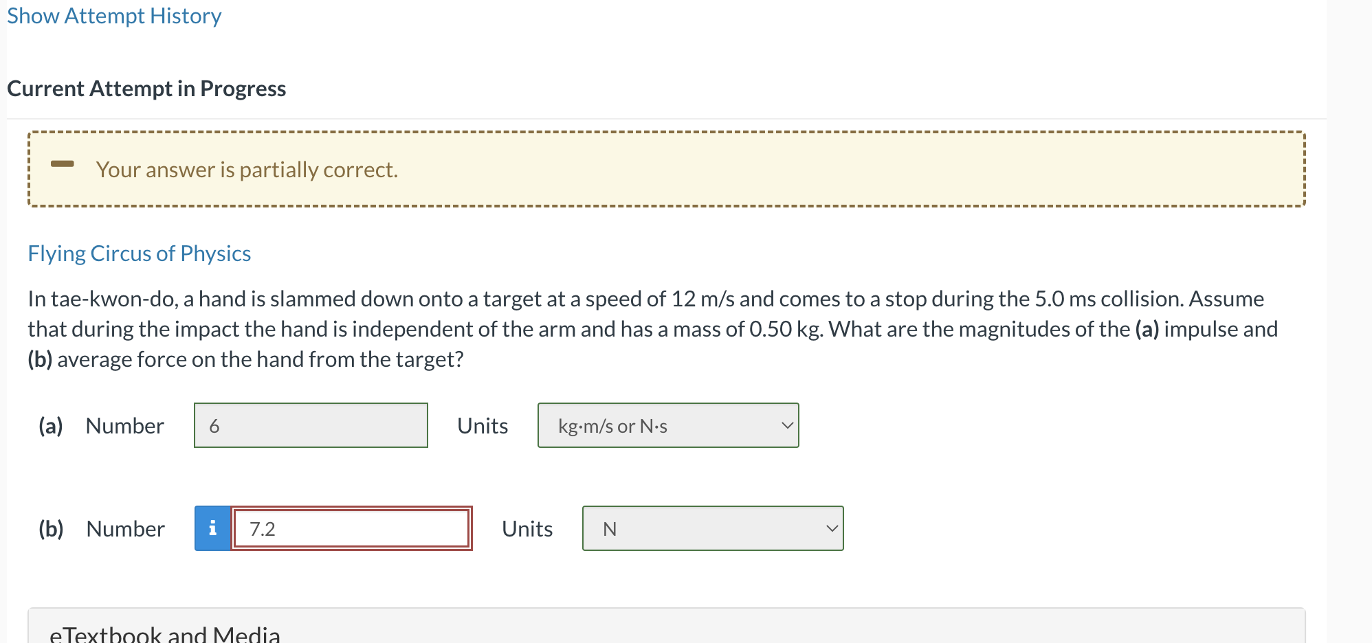 Solved Current Attempt in Progress Your answer is partially | Chegg.com