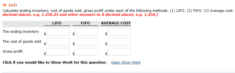 Solved Problem 6-05A al-a3,b (Part Level Submission) (Video) | Chegg.com