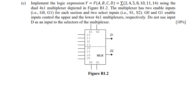 Solved Implement the logic expression | Chegg.com
