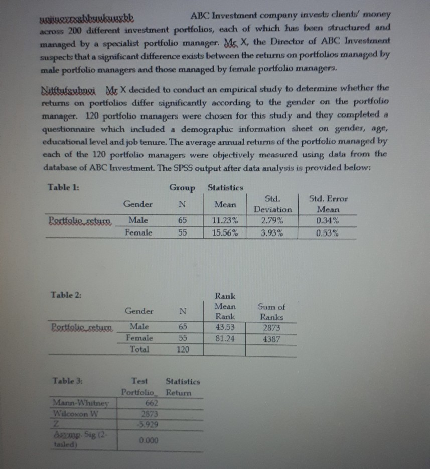 Solved Explain Table 1 to Table 3 in depth about what the | Chegg.com
