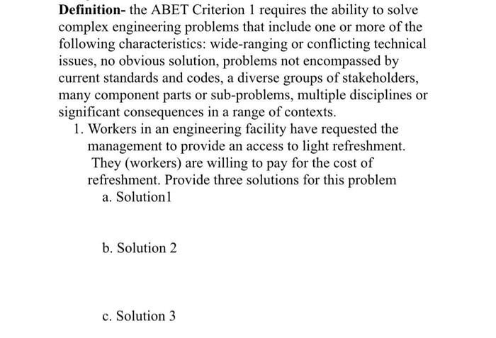 Criterion Definition