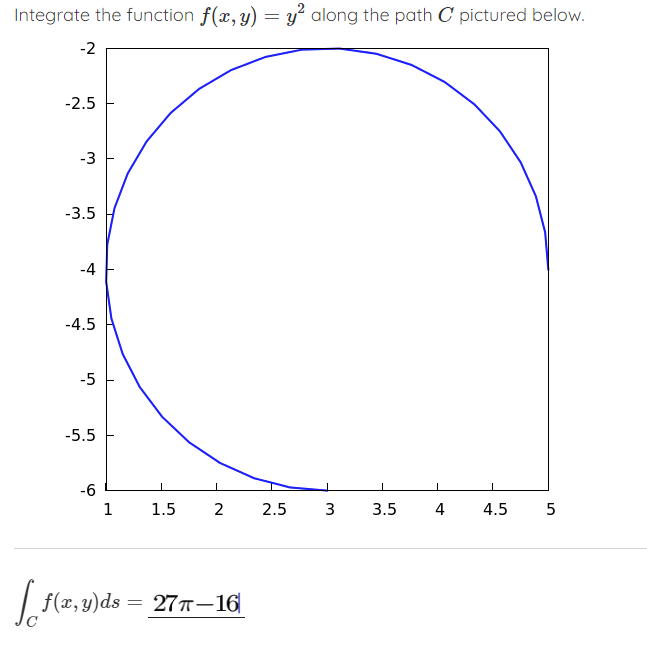 Solved Integrate the function f(x,y)=y2 along the path C | Chegg.com