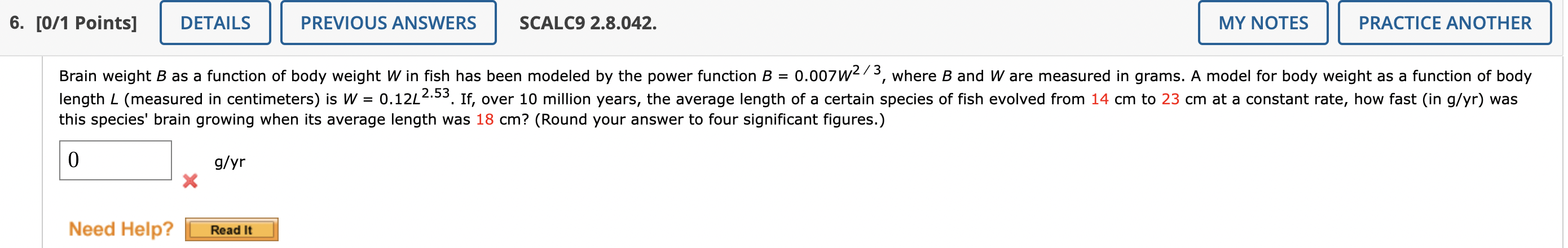Solved 6. [0/1 Points] DETAILS PREVIOUS ANSWERS SCALC9 | Chegg.com