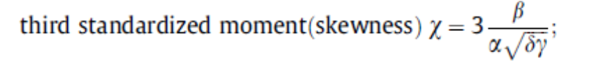 Solved third standardized moment(skewness) χ=3αδγβ; | Chegg.com