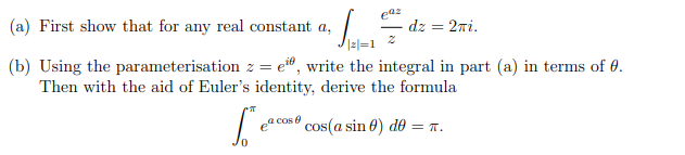 Solved (a) First show that for any real constant | Chegg.com